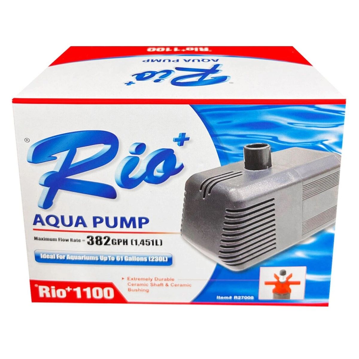 RIO+ 1100 AQUA SUBMERSIBLE PUMP AQUARIUM WATER 382 GPH R27008